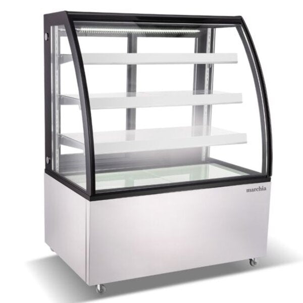 Marchia MBT48 48" Curved Glass Refrigerated Bakery Display Case, High ...